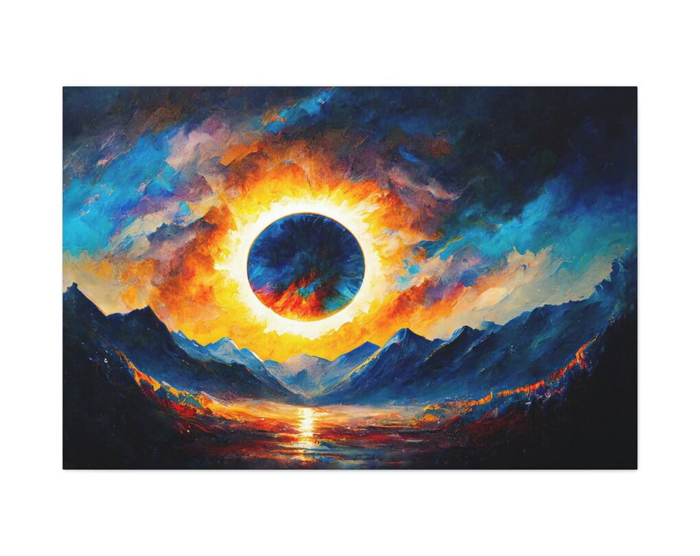 Kna Prints - 1 Pc Poster Solar Eclipse Art Sci Fi Man Cave, UNFRAMED ...