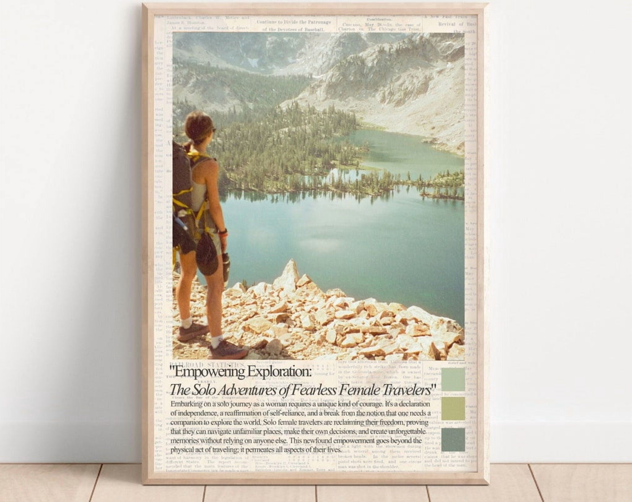 Kna Prints - 1 Pc Poster Solo Travel Print Nature Wall Art Motain Print ...