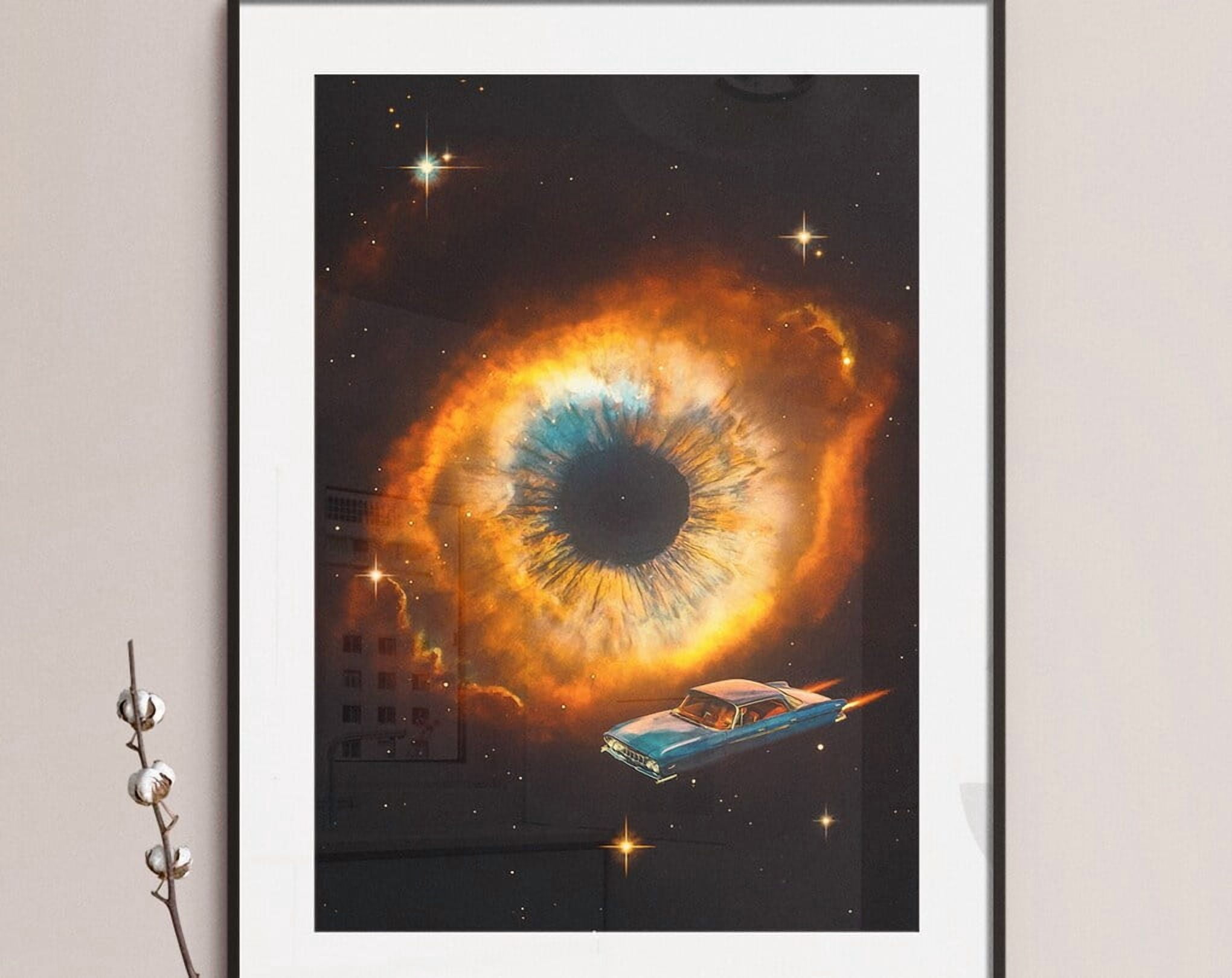 Kna Prints - 1 Pc Poster The Space Commuter Retro Futurism Space Decor ...