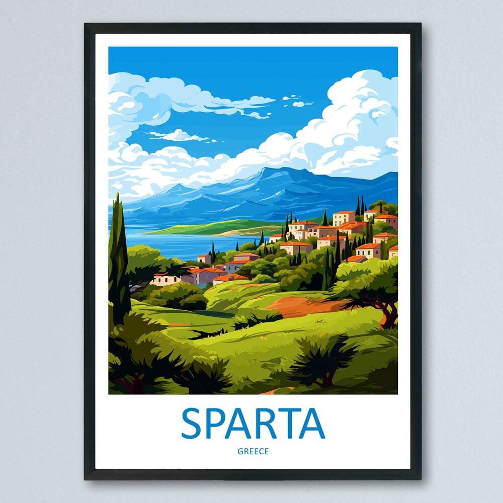Kna Prints - 1 Pc Poster Sparta Travel Wall Art Sparta Greece Wall ...