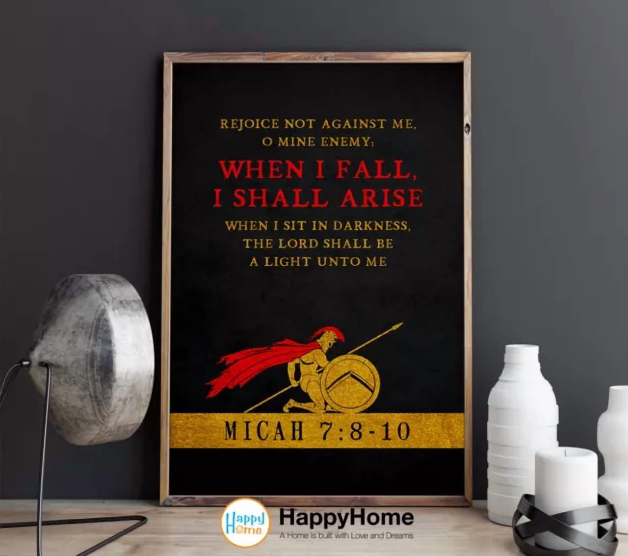 Kna Prints - 1 Pc Poster Spartan Wall Art When I Fall, I Shall Arise ...