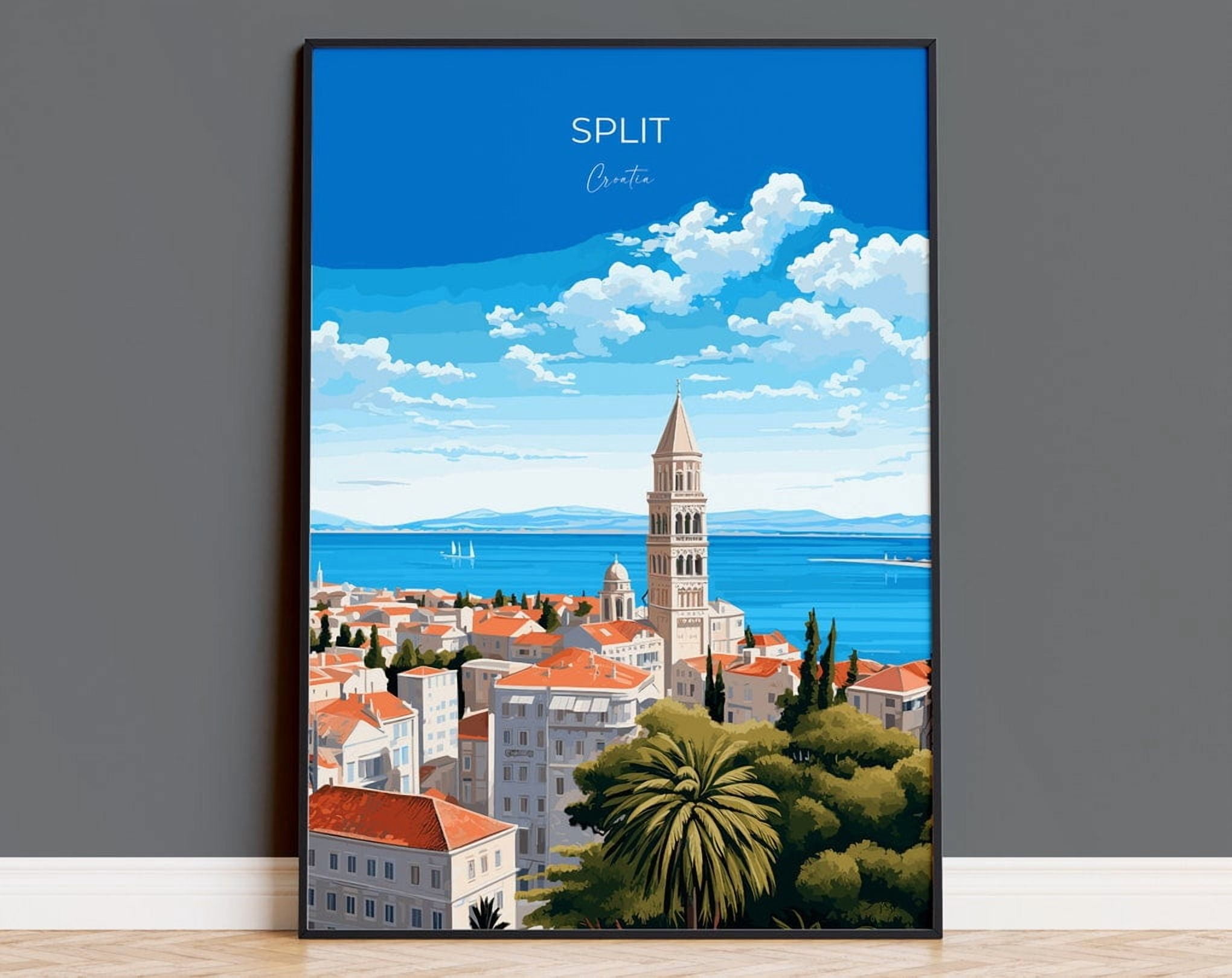 Kna Prints - 1 Pc Poster Split Travel Print, Travel Of Split, Croatia ...