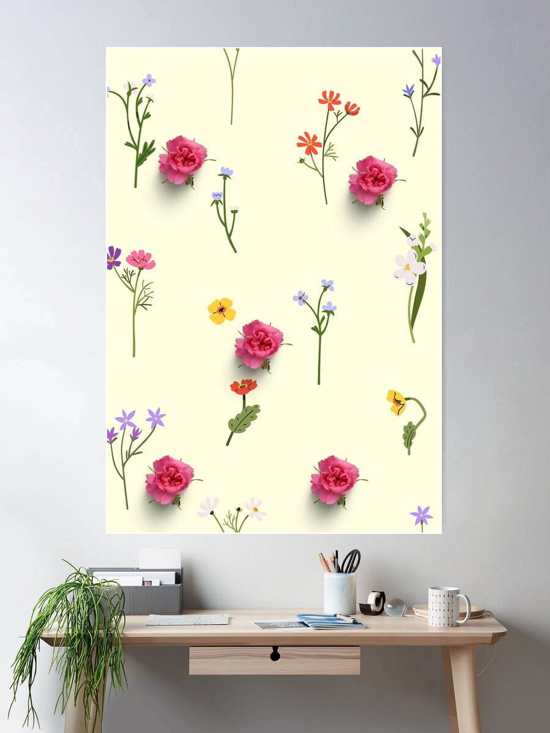 Kna Prints - 1 Pc Poster Spring Beautiful Colorful Flowers, UNFRAMED ...