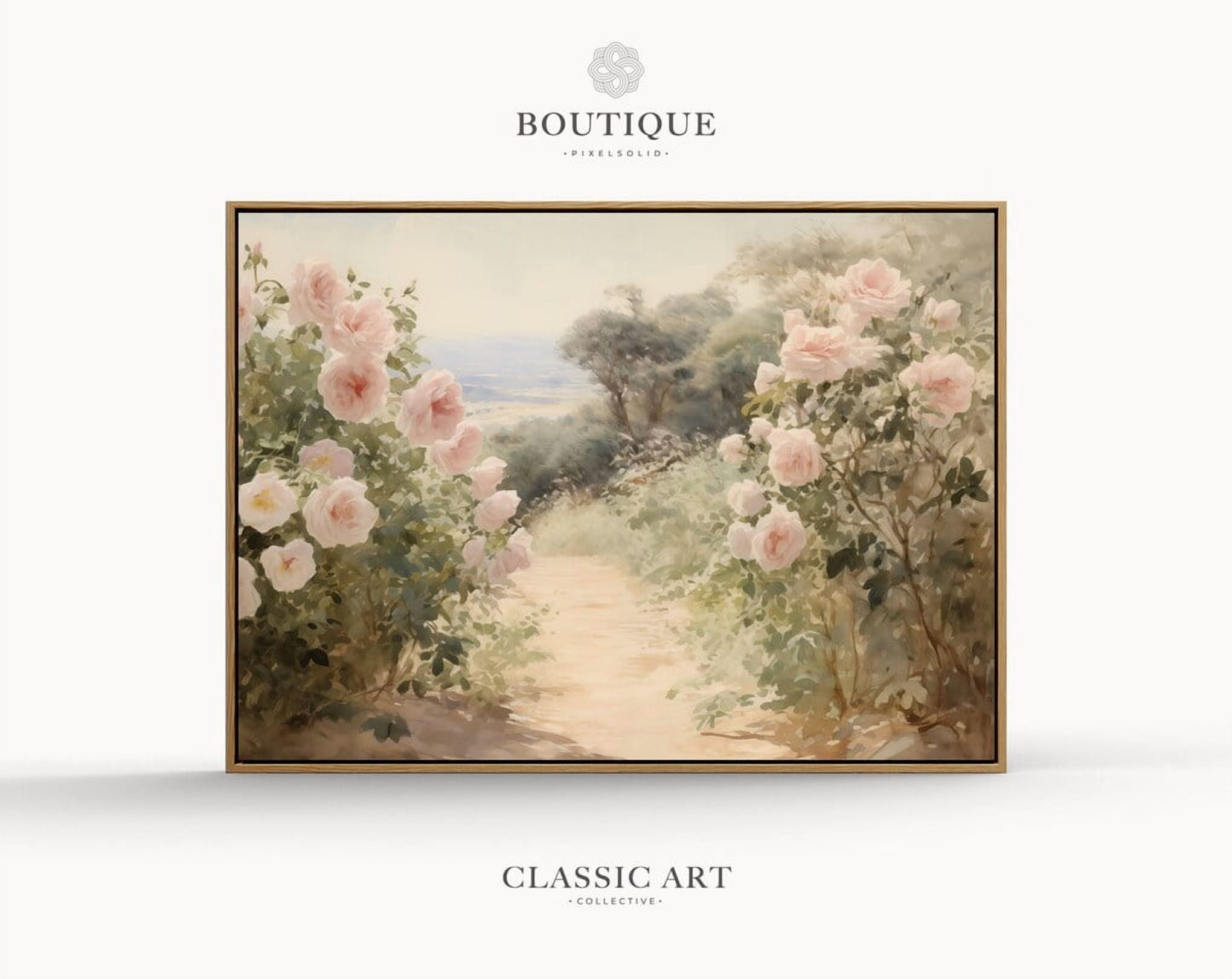 Kna Prints - 1 Pc Poster Spring Roses Water Color Painting, Landscape ...