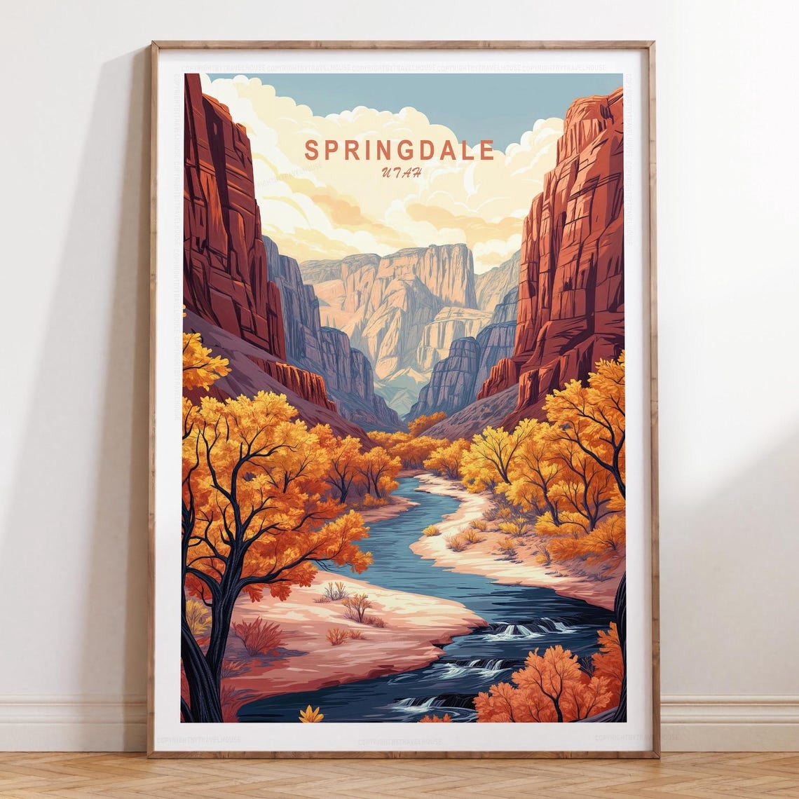 Kna Prints - 1 Pc Poster Springdale Travel , Utah Wall Art Print ...