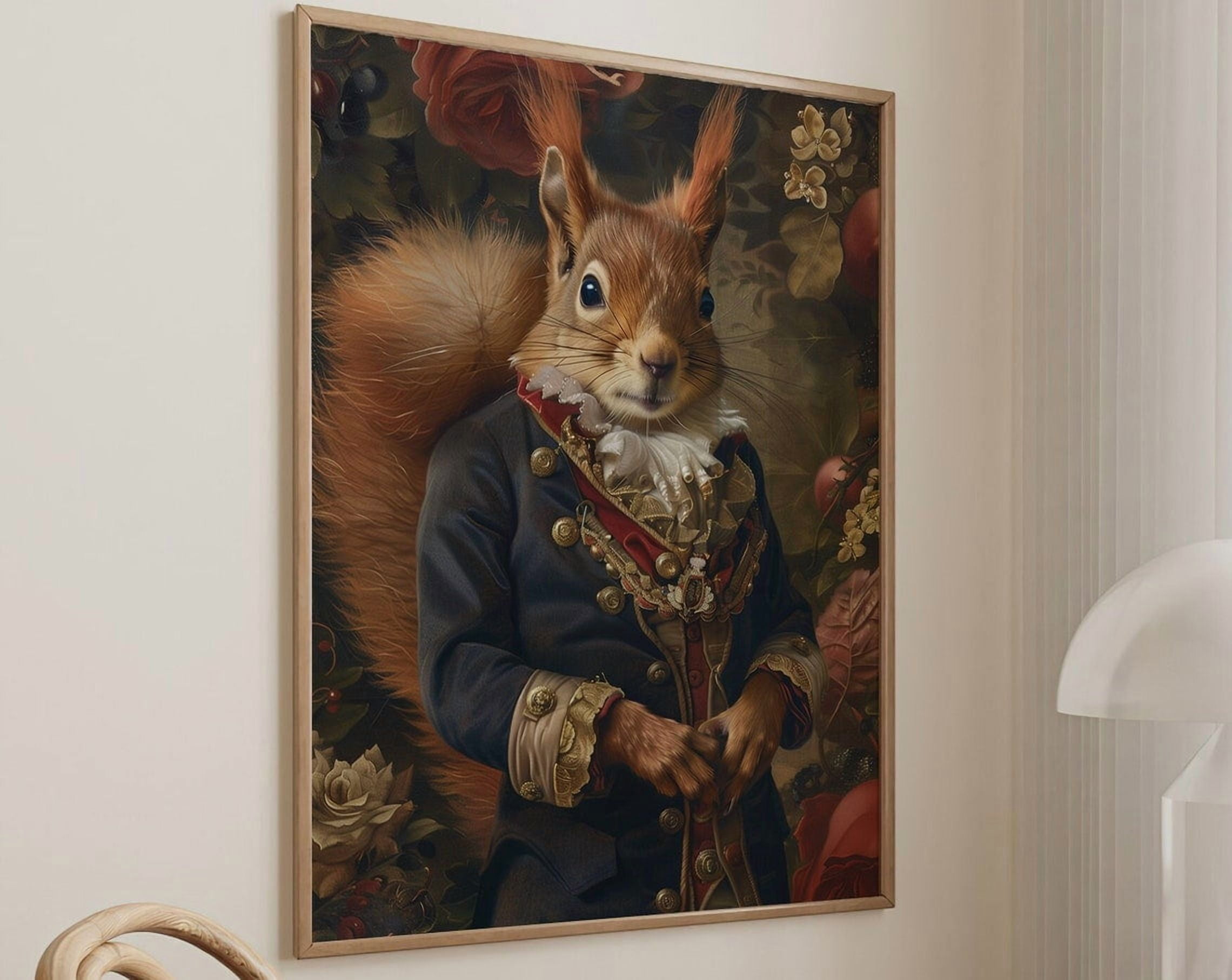 Kna Prints - 1 Pc Poster Squirrel Royal Renaissance Portrait Vintage ...