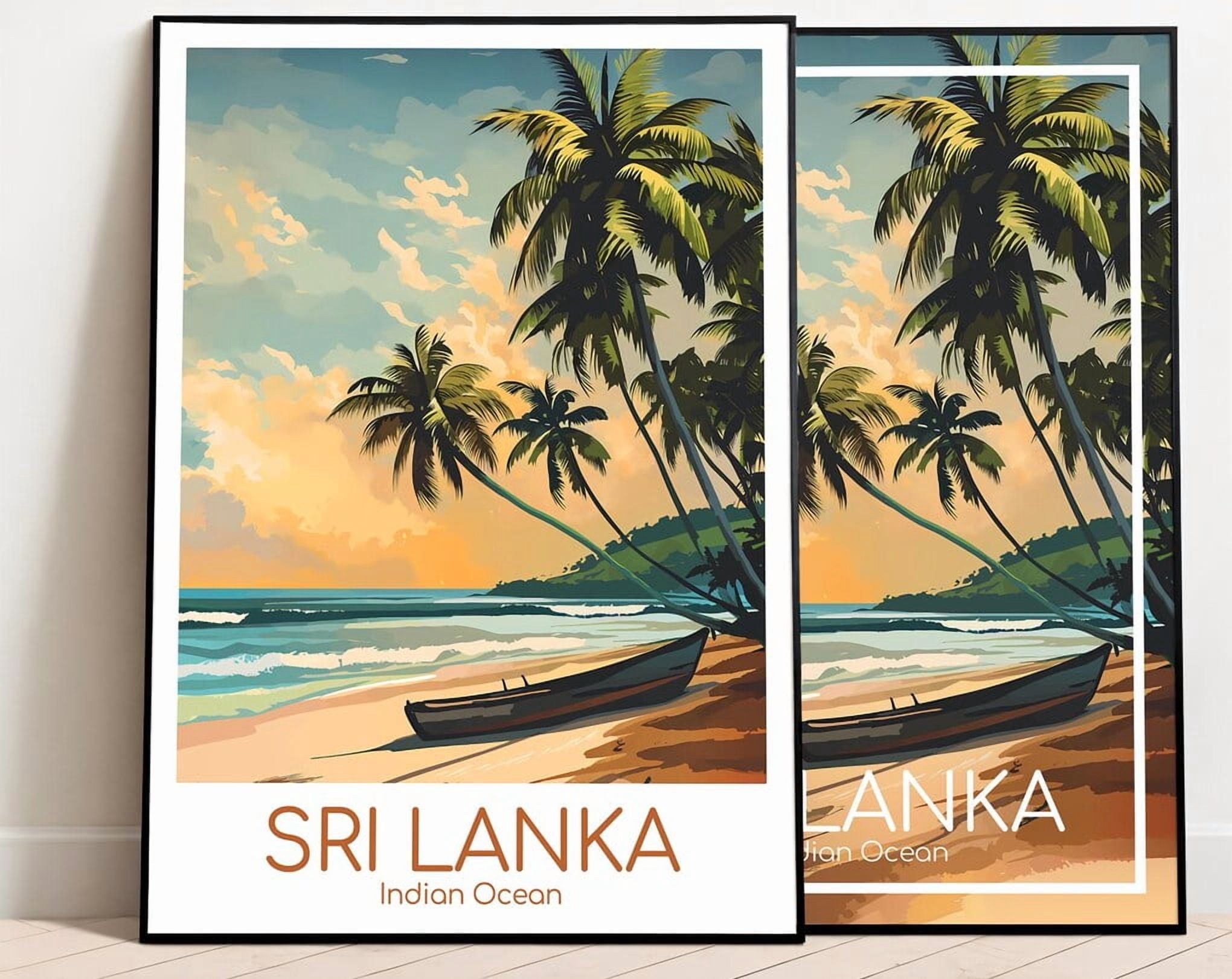 Kna Prints - 1 Pc Poster Sri Lanka Travel Sri Lanka Wall Art Indian ...
