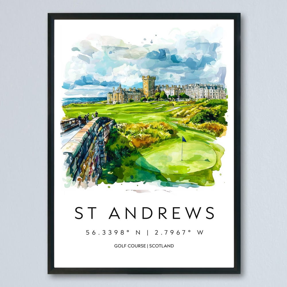 Kna Prints - 1 Pc Poster St Andrews Watercolor Poster St Andrews Travel ...