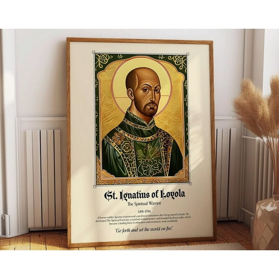 Kna Prints - 1 Pc Poster St. Ignatius Of Loyola Wall Artjesuit Foder ...