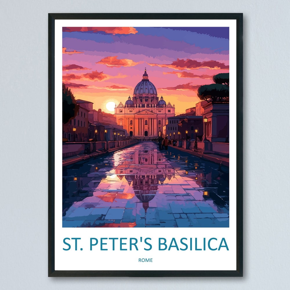 Kna Prints - 1 Pc Poster St. Peter'S Basilica Travel Wall Art St. Peter ...