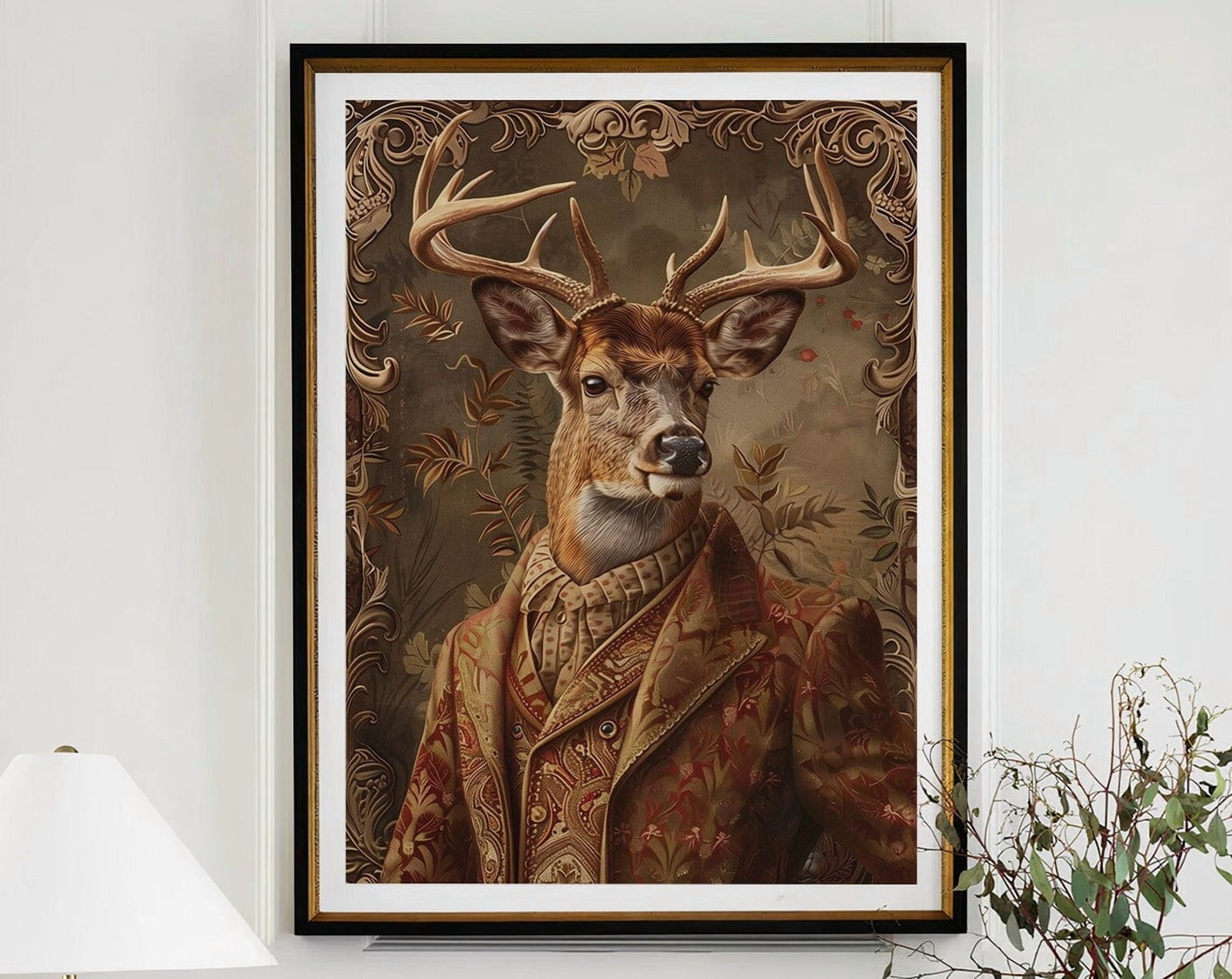 Kna Prints - 1 Pc Poster Stag Deer Royal Renaissance Portrait Vintage ...