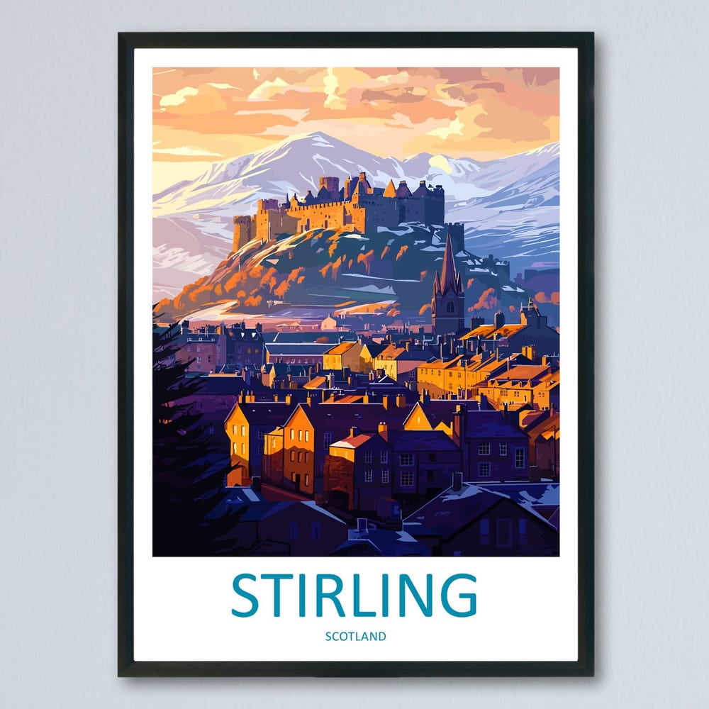 Kna Prints - 1 Pc Poster Stirling Cartoon Travel Poster Scotland Wall ...