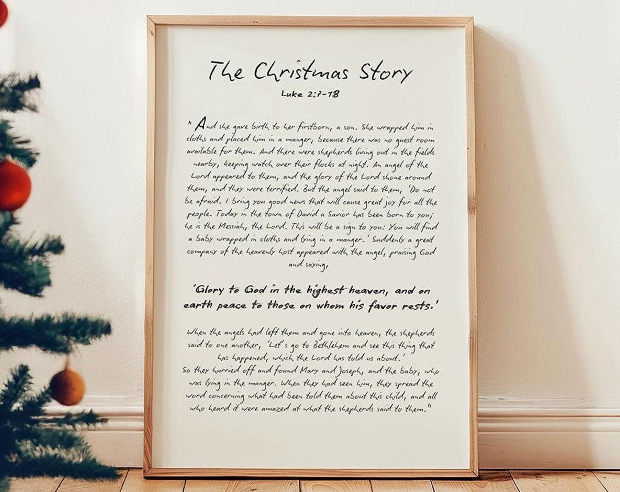 Kna Prints - 1 Pc Poster The Story Of Christmas Prints Nativity ...