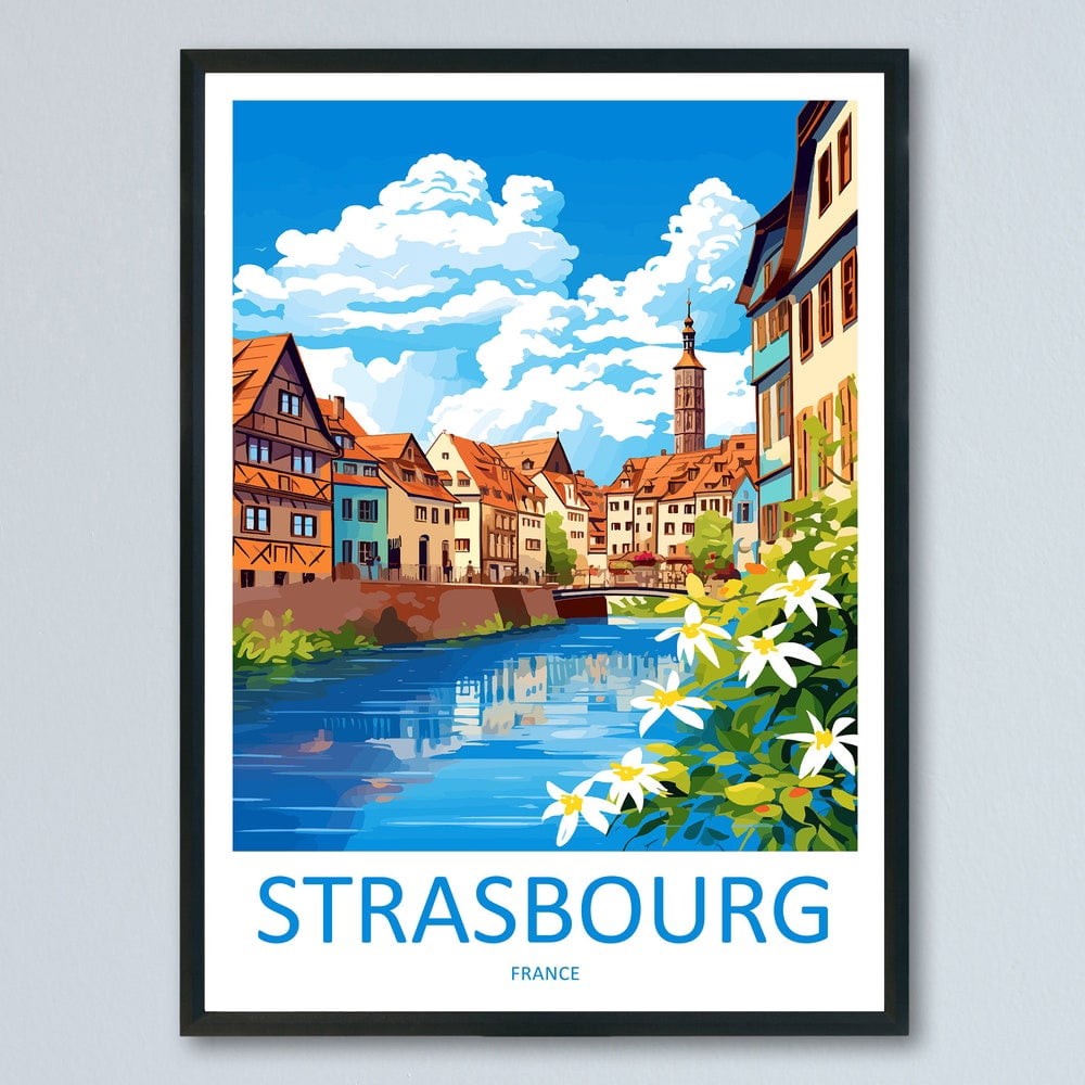 Kna Prints - 1 Pc Poster Strasbourg Travel Wall Art Strasbourg Wall ...