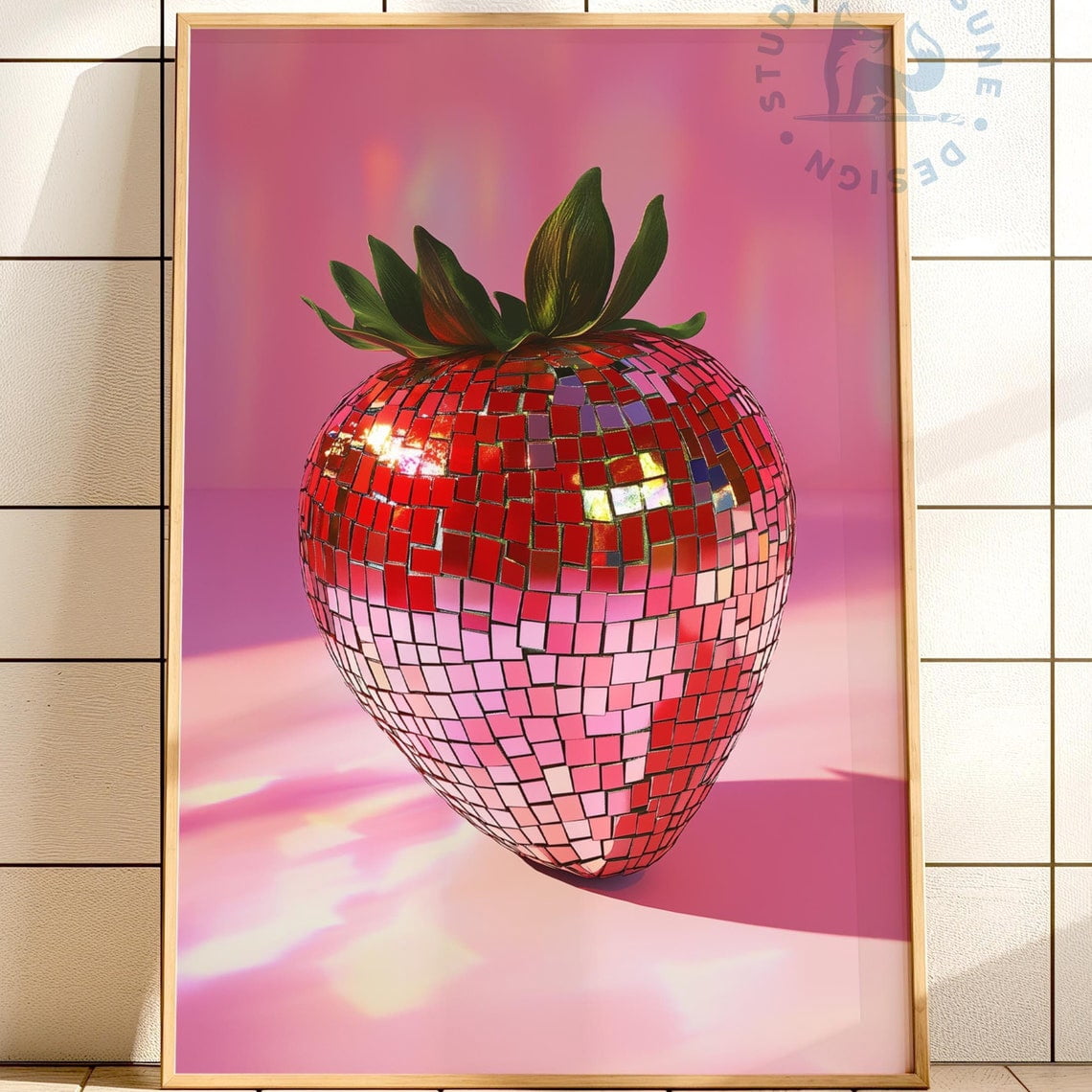 Kna Prints - 1 Pc Poster Strawberry Disco Ball Wall Art, Sweet Dopamine ...