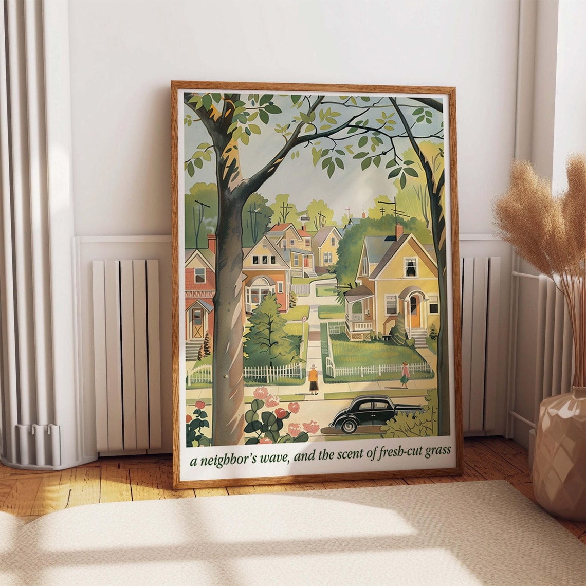 Kna Prints - 1 Pc Poster Suburban Art Print Retro Homes Wall Art Home ...