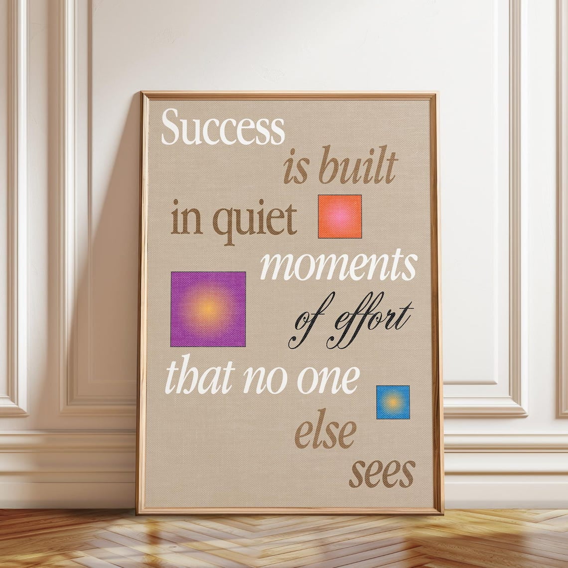 Kna Prints - 1 Pc Poster Success Inspirational Quote Art Printquiet ...