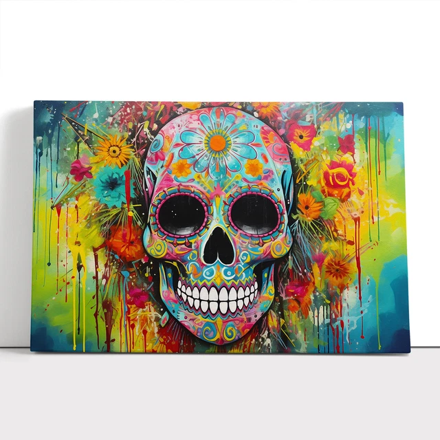 Kna Prints - 1 Pc Poster Sugar Skull Abstract No.2 Wall Art Poster Home ...