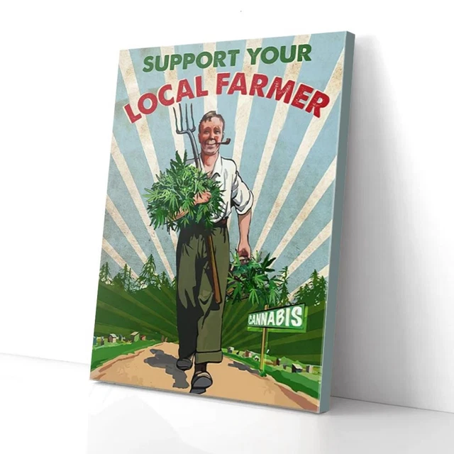 Kna Prints - 1 Pc Poster Support Your Local Farmer Vertical, UNFRAMED ...