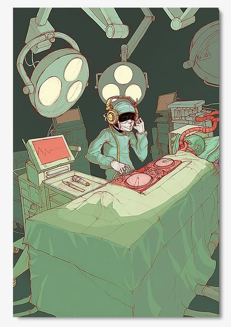 Kna Prints - 1 Pc Poster Surgeon Dj Funny Surgeon Wall Art For Surgery ...