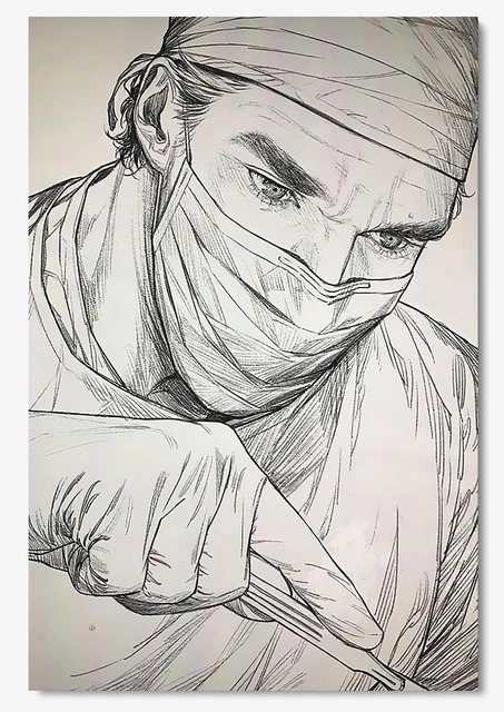 Kna Prints - 1 Pc Poster Surgeon Surgery Art Drawing Gifts Surgeon Wall ...