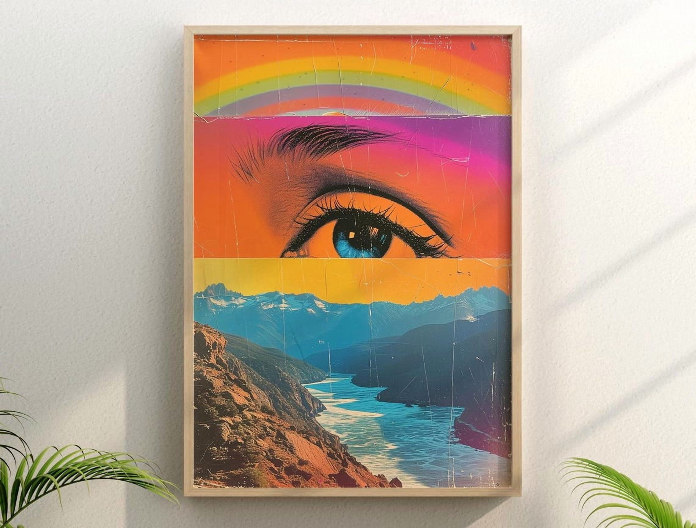 Kna Prints - 1 Pc Poster Surreal Eye Vintage Vibrant Psychedelic Wall ...