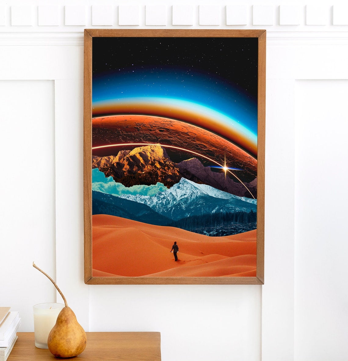 Kna Prints - 1 Pc Poster Surreal Landscape (Modern Art, Collage Art, Space Art, Trippy Wall ...
