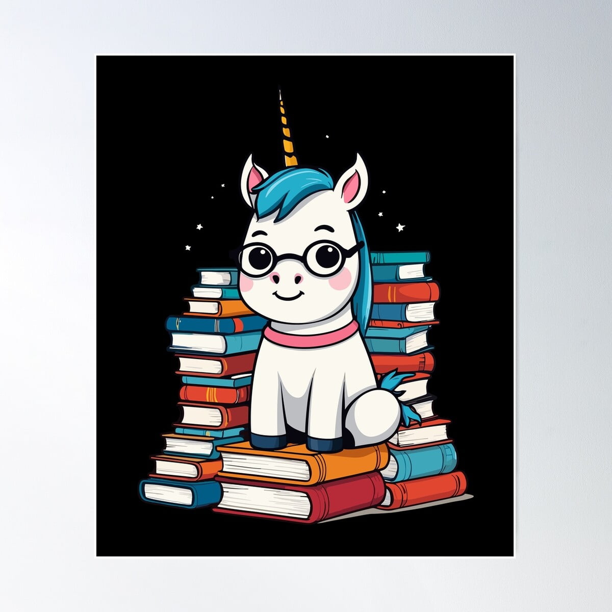 Kna Prints - 1 Pc Poster Sweet Icorn Book Lover Magical Mythical ...