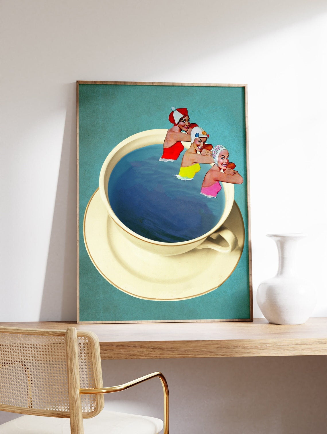 Kna Prints - 1 Pc Poster Swimming Pool Wall Art, Futurist Cyberpk Art ...