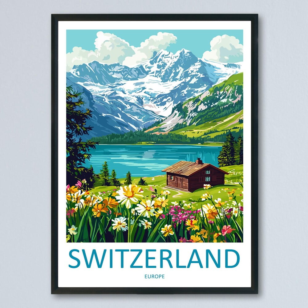 Kna Prints - 1 Pc Poster Switzerland Travel Swiss Wall Art Alpine ...