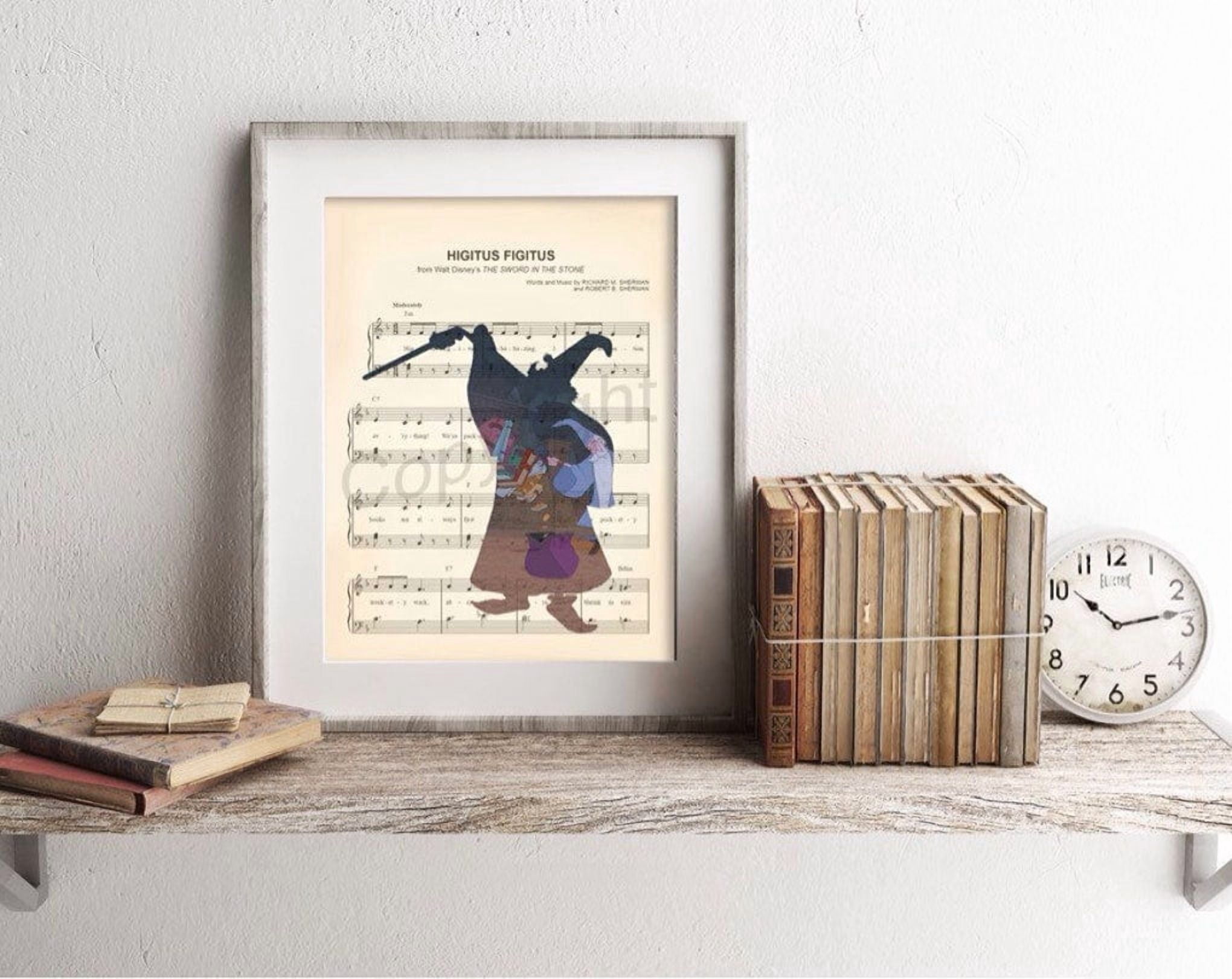 Kna Prints - 1 Pc Poster Sword In The Stone Merlin Silhouette Higitus ...