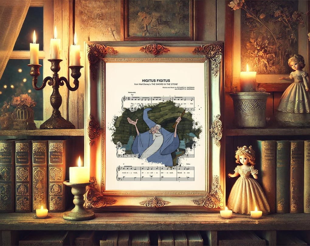 Kna Prints - 1 Pc Poster Sword In The Stone Merlin Splatter Higitus ...