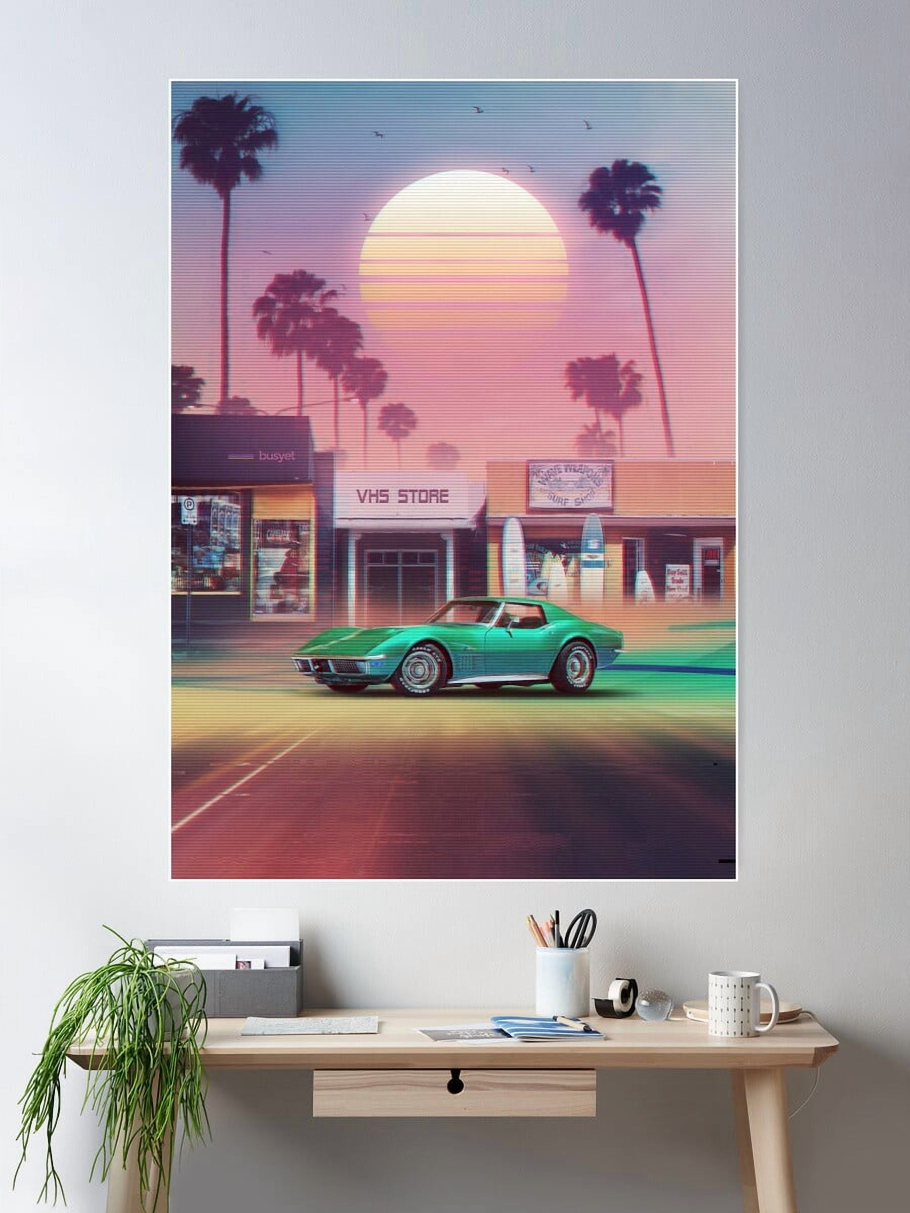 Kna Prints - 1 Pc Poster Synthwave Sset Drive, UNFRAMED-16x24 - Walmart.com