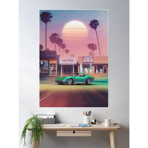 Kna Prints - 1 Pc Poster Synthwave Sset Drive, UNFRAMED-16x24 - Walmart.com