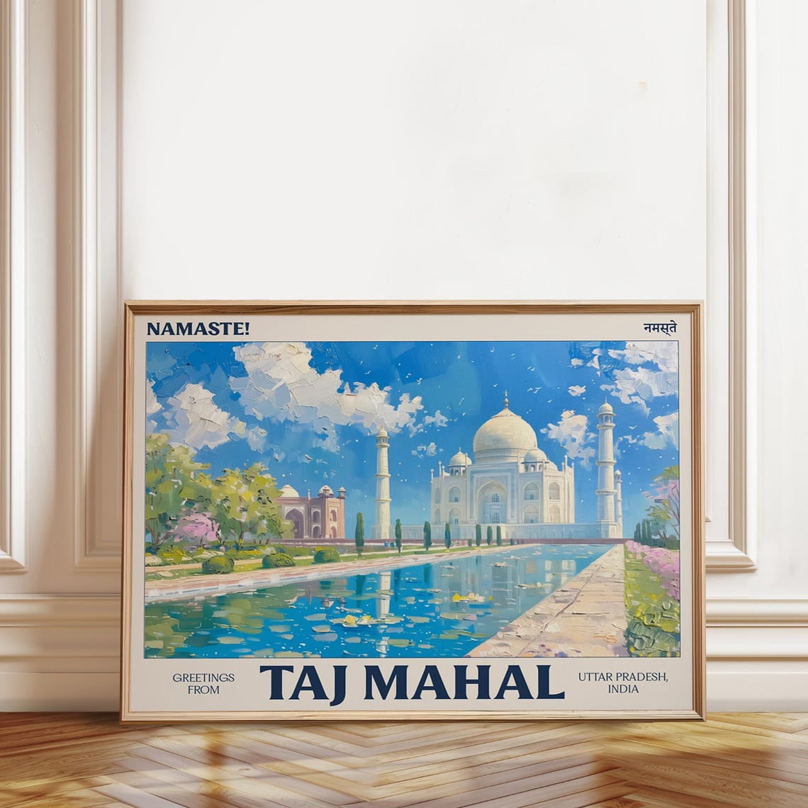 Kna Prints - 1 Pc Poster Taj Mahal Art Indian Landmark Travel Namaste ...