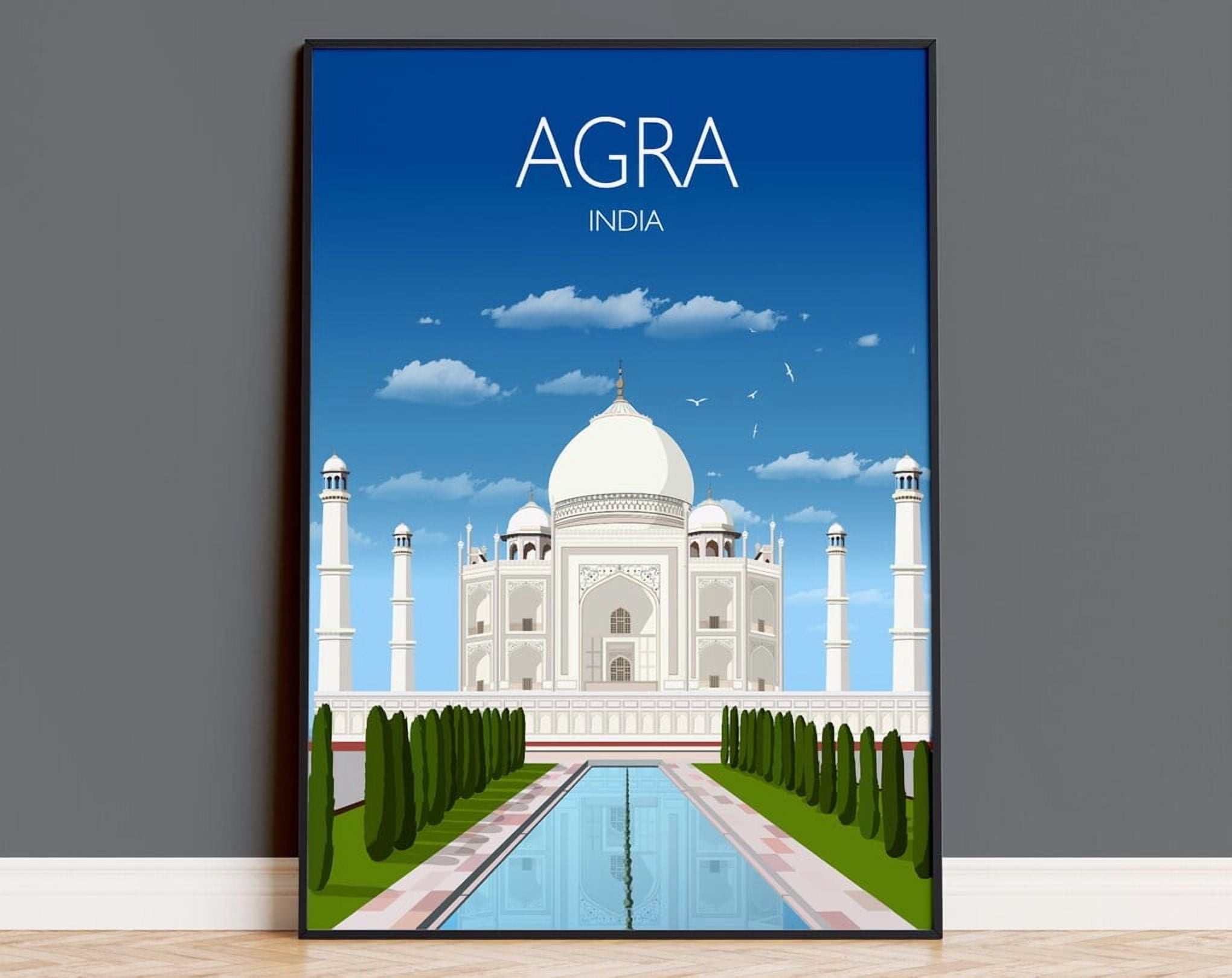 Kna Prints - 1 Pc Poster Taj Mahal Travel Print, Agra , Taj Mahal ...