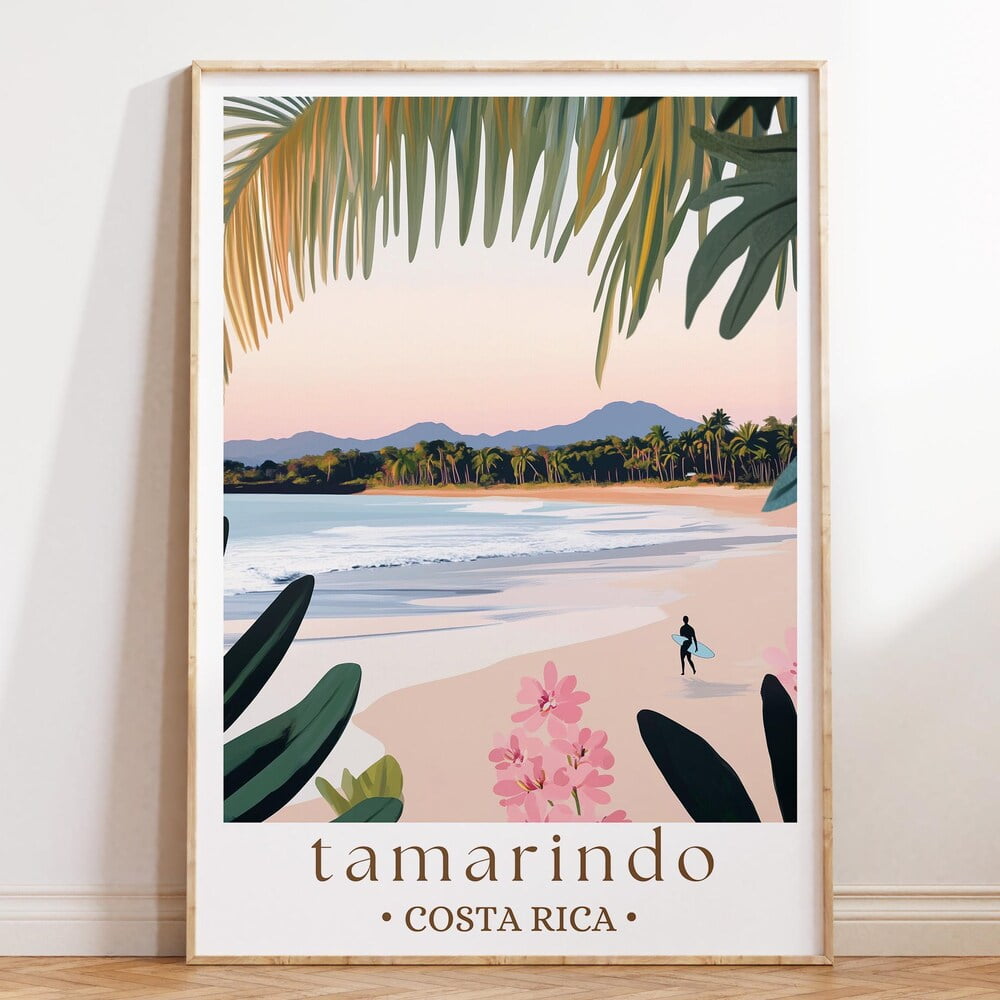 Kna Prints - 1 Pc Poster Tamarindo Costa Rica Travel Poster, Surf Beach ...