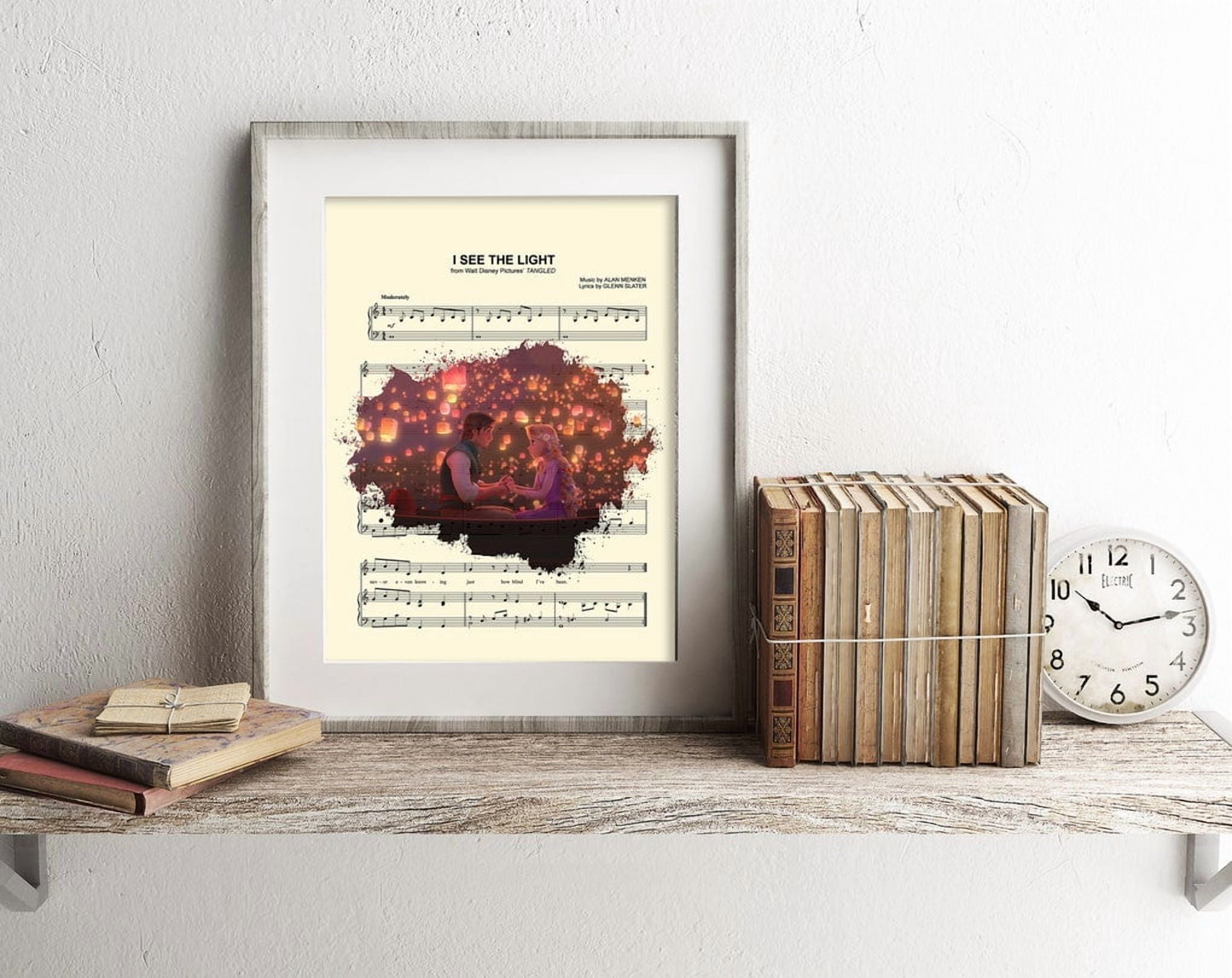 Kna Prints - 1 Pc Poster Tangled Rapzel And Flynn Lanterns Splatter ...