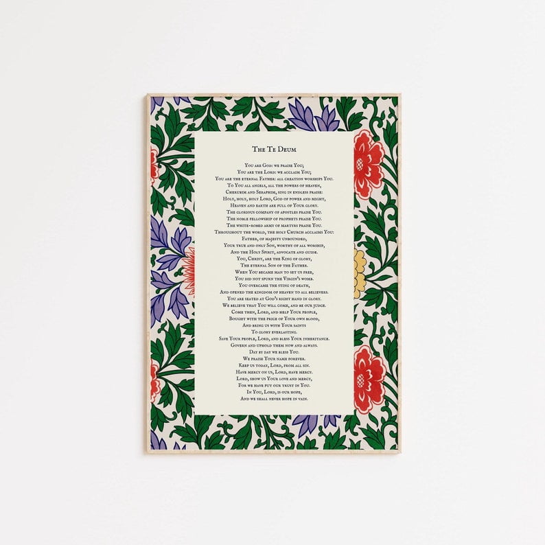 Kna Prints - 1 Pc Poster The Te Deum Christian Wall Art Prints Trendy ...