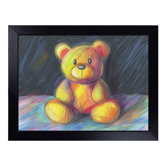 Kna Prints - 1 Pc Poster Teddy Bear Crayon, UNFRAMED-12x18 - Walmart.com