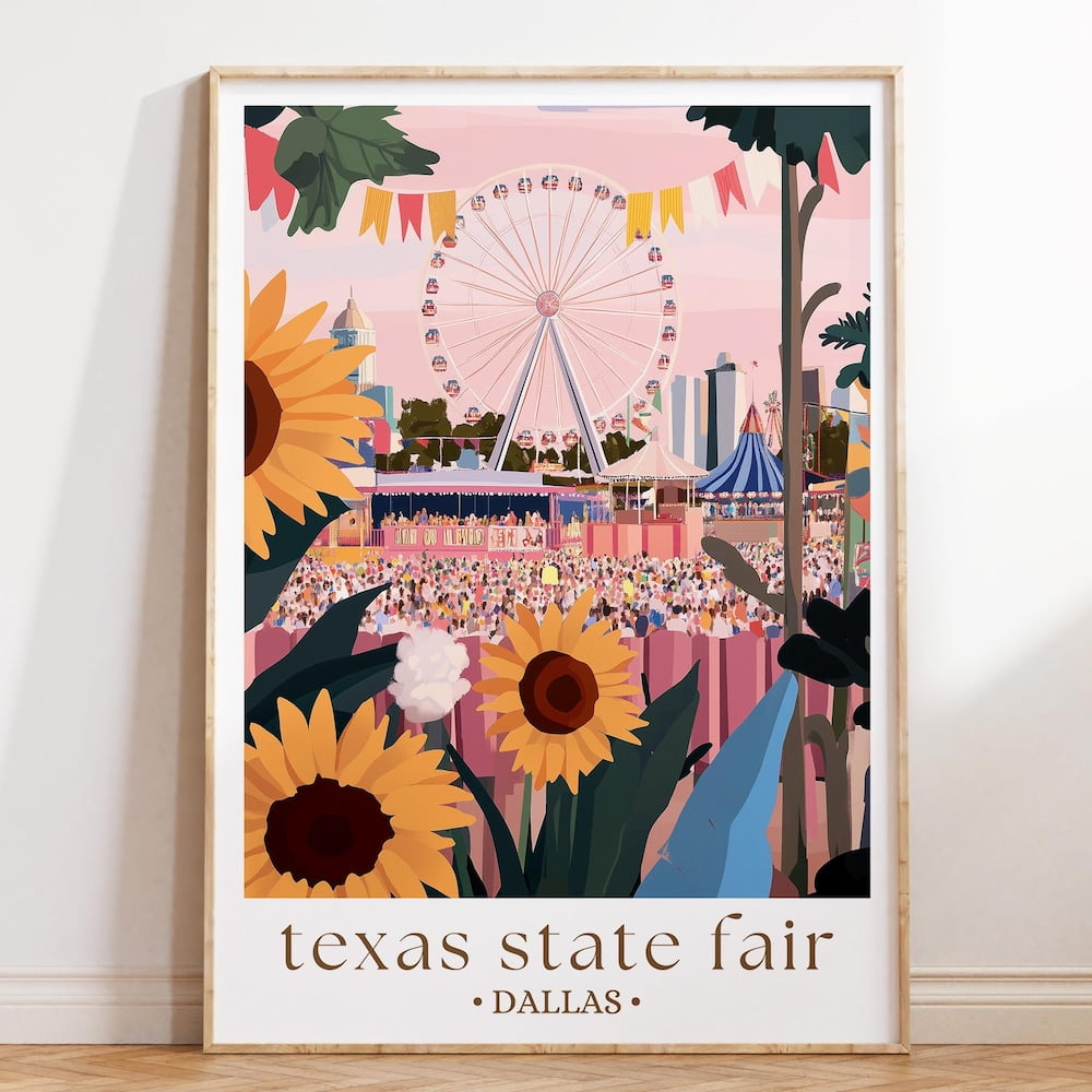 Kna Prints - 1 Pc Poster Texas State Fair Poster, Dallas Festival Art ...