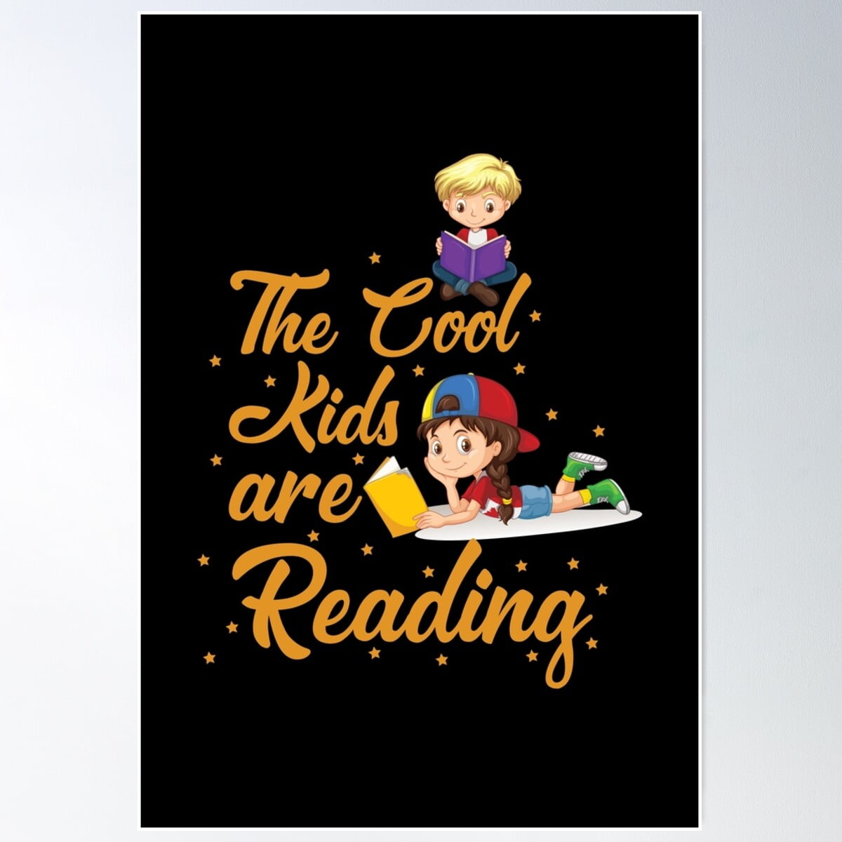 Kna Prints - 1 Pc Poster The Cool Kids Are Reading, UNFRAMED-12x18 ...