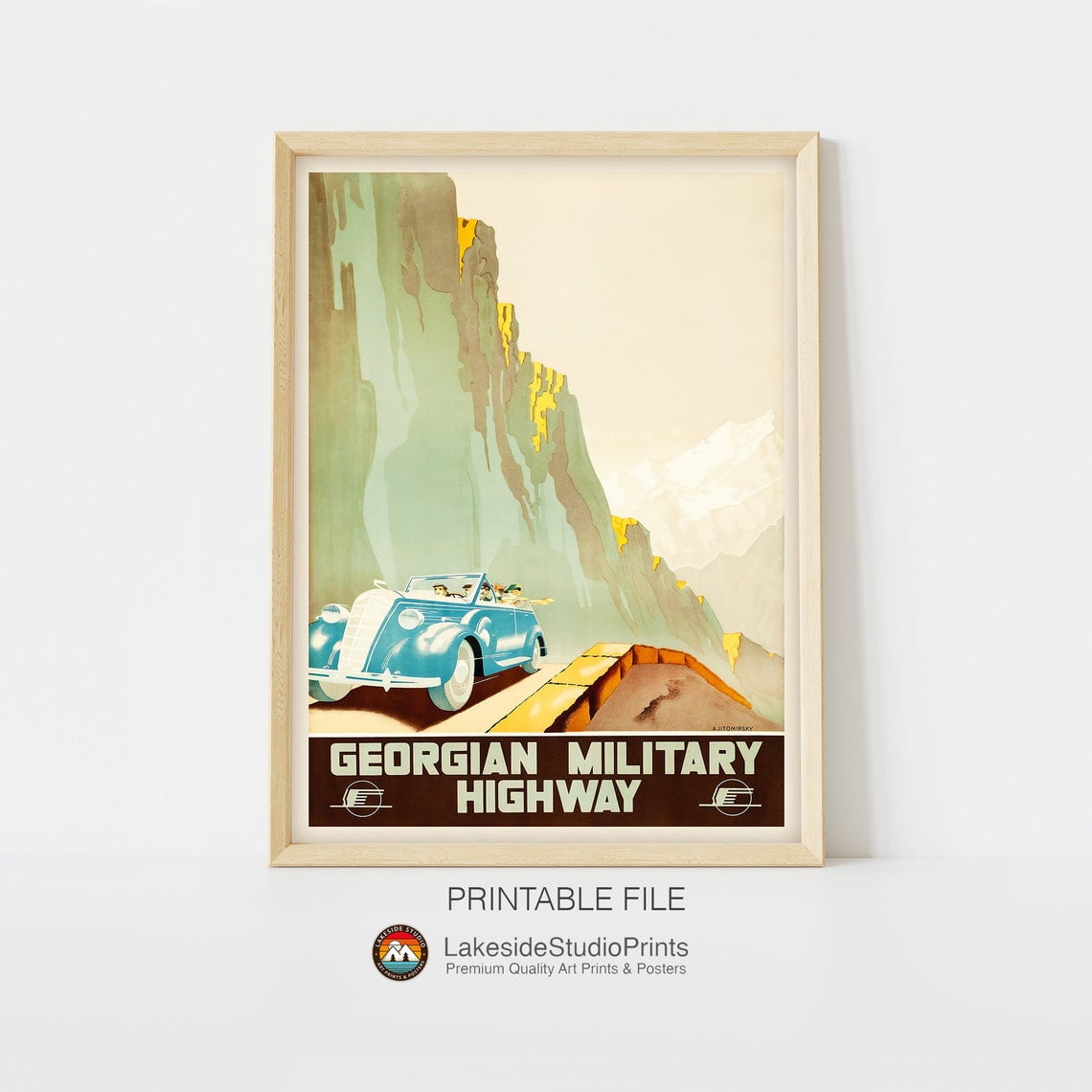 Kna Prints - 1 Pc Poster The Georgian Military Highway Retro Travel ...