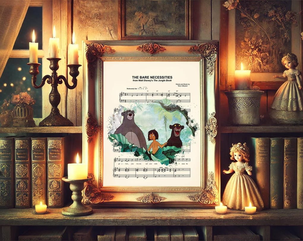 Kna Prints - 1 Pc Poster The Jgle Book Mowgli, Baloo And Bagheera The ...