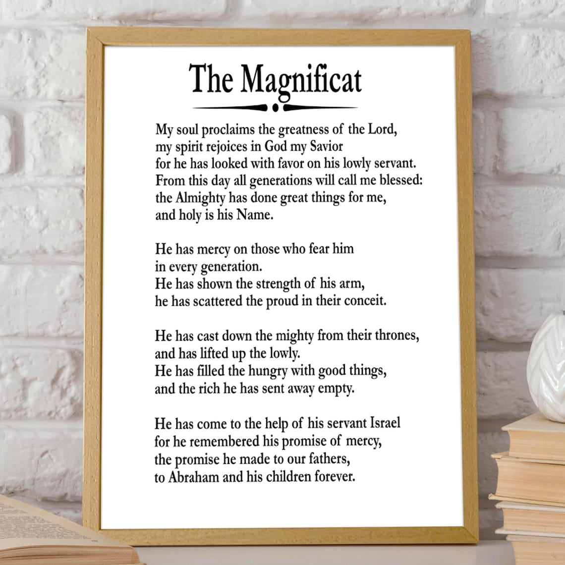 Kna Prints - 1 Pc Poster The Magnificat Prayer Canticle Of Mary Prayer ...