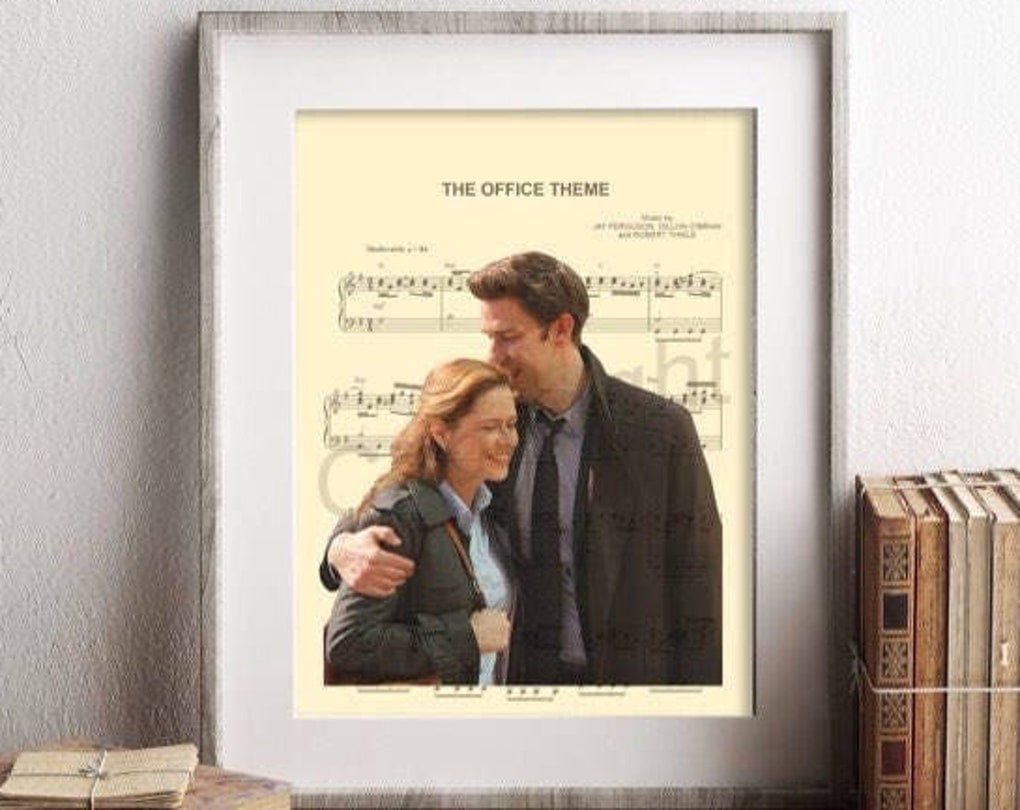 Kna Prints - 1 Pc Poster The Office Jim And Pam Sheet Music Art Print ...