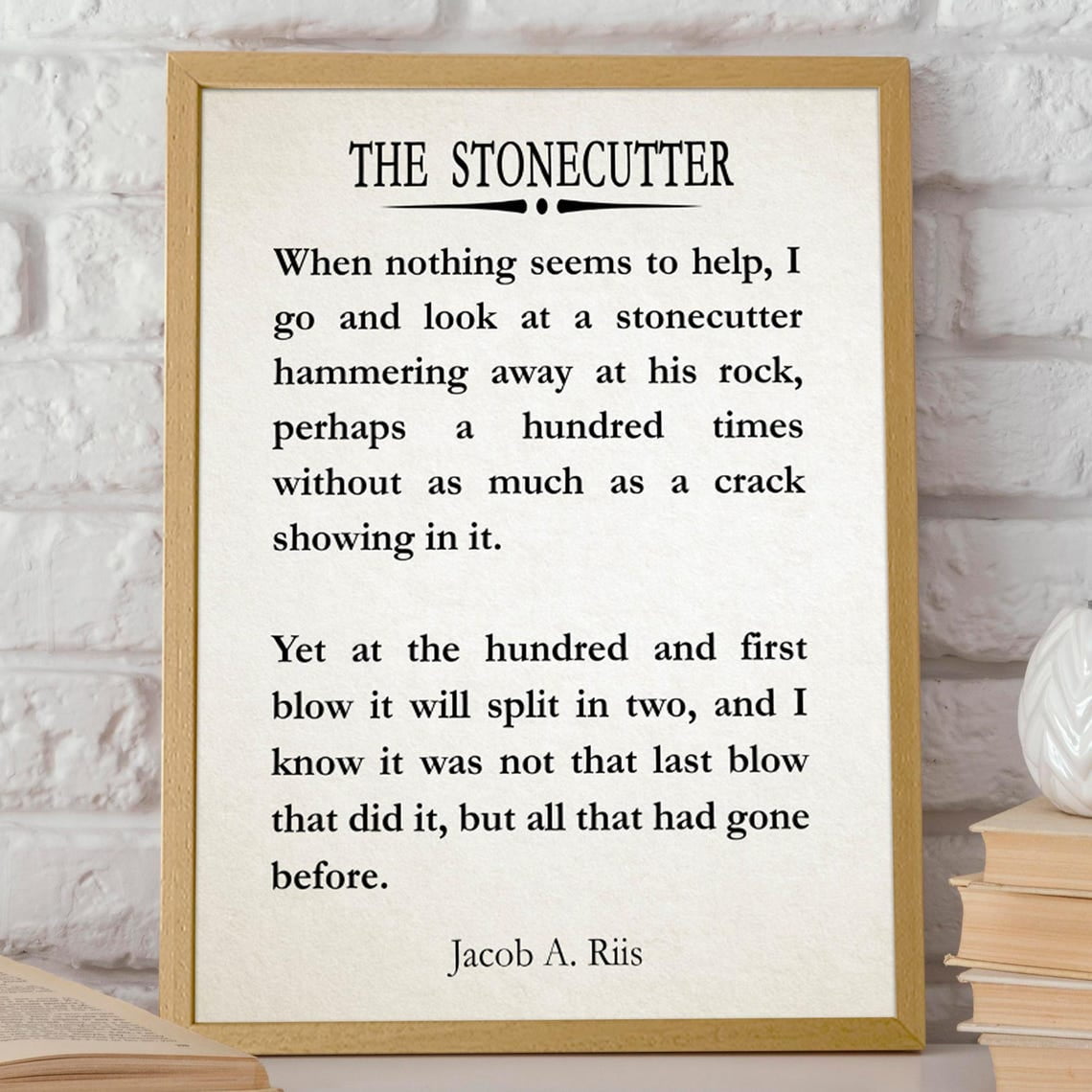 Kna Prints - 1 Pc Poster The Stonecutter By Jacob Riis Motivational ...