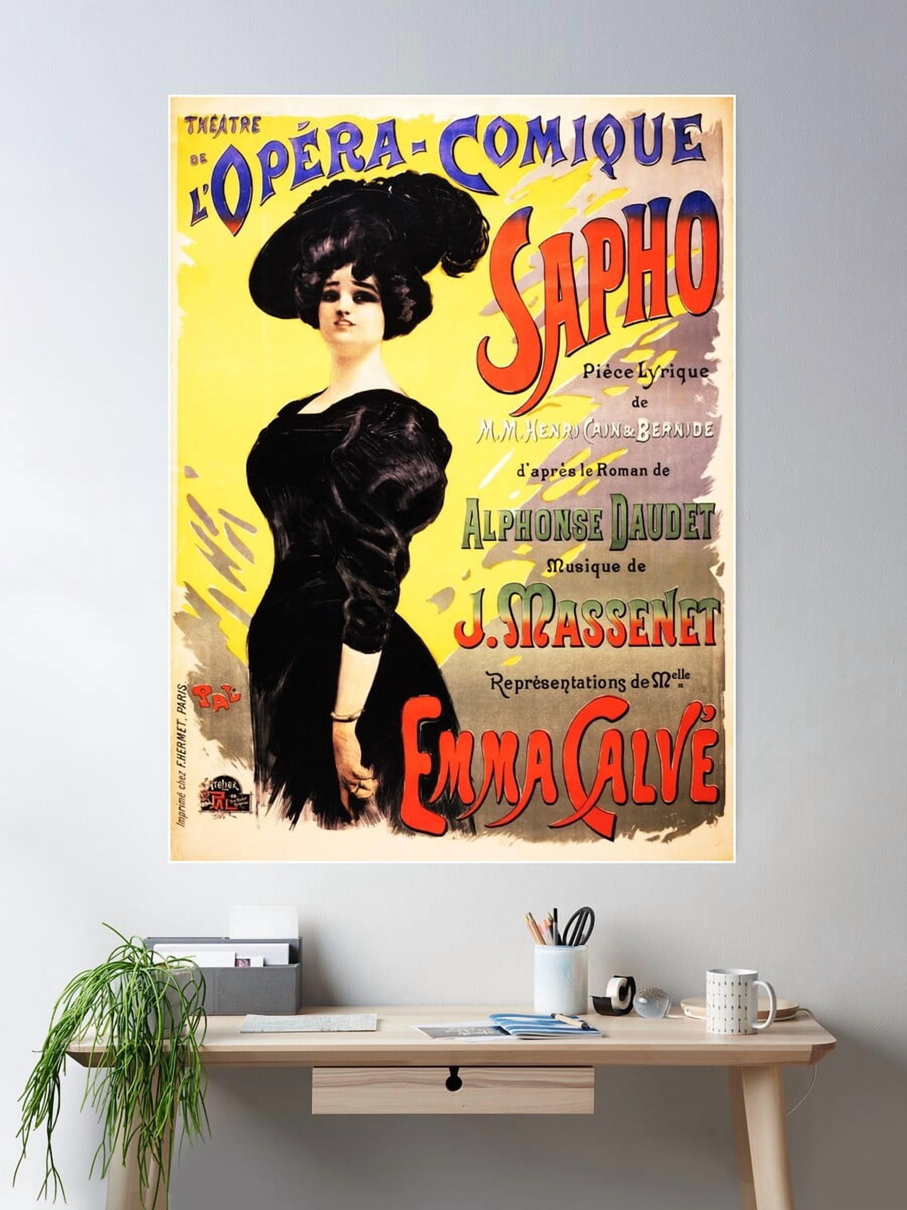 Kna Prints - 1 Pc Poster Theatre Opera Comique Sapho 1897 Jules ...