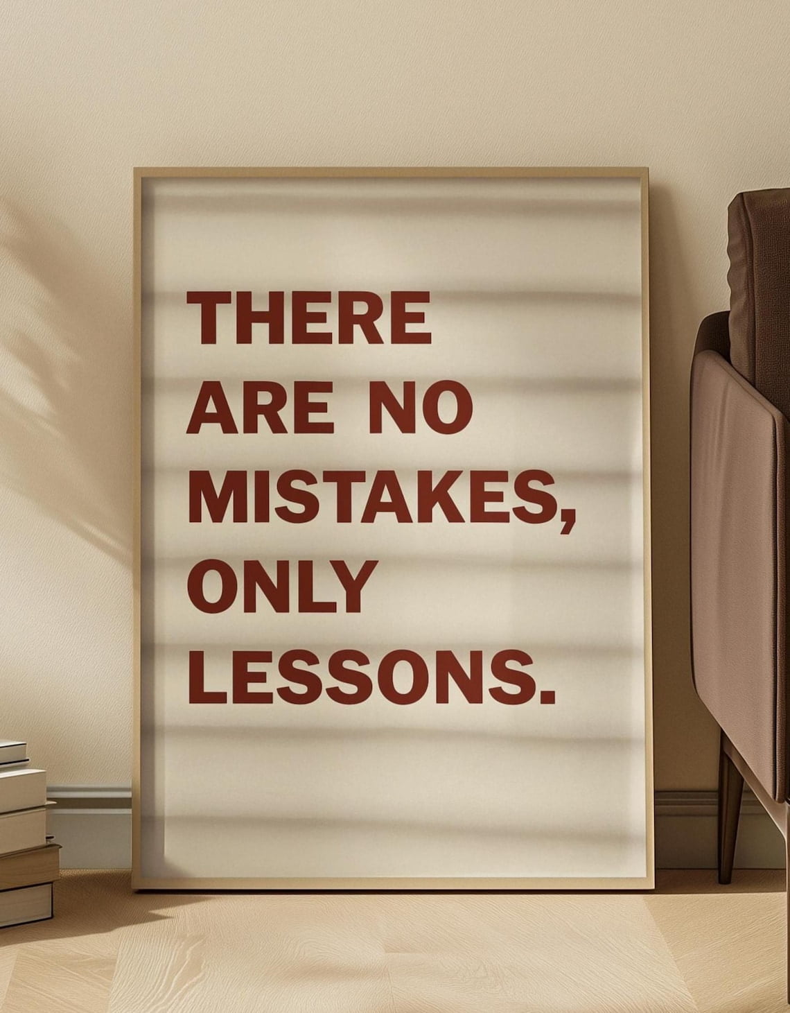Kna Prints - 1 Pc Poster There Are No Mistakes, Only Lessons Minimalist ...