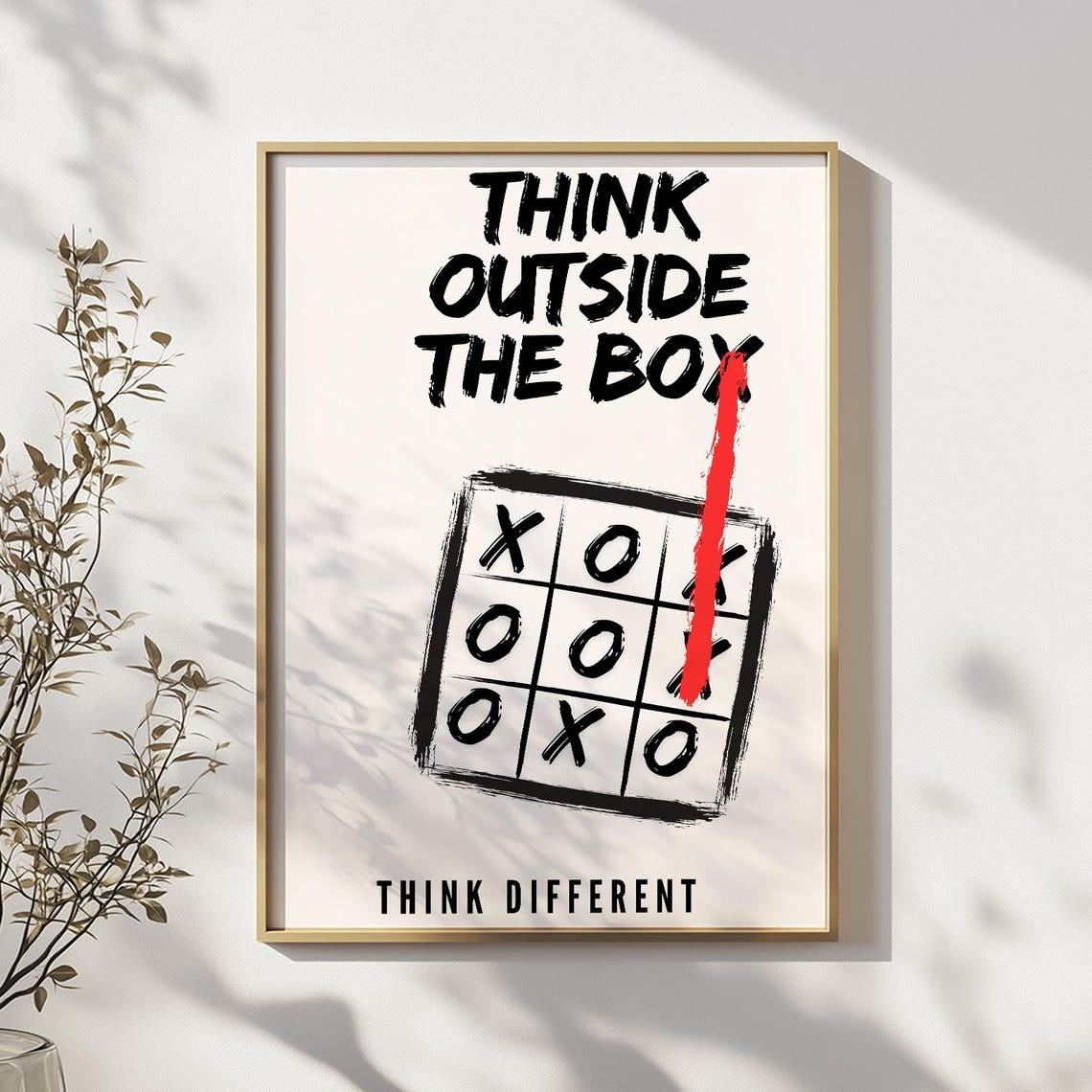 Kna Prints - 1 Pc Poster Think Outside The Box Wall Art, Creative ...